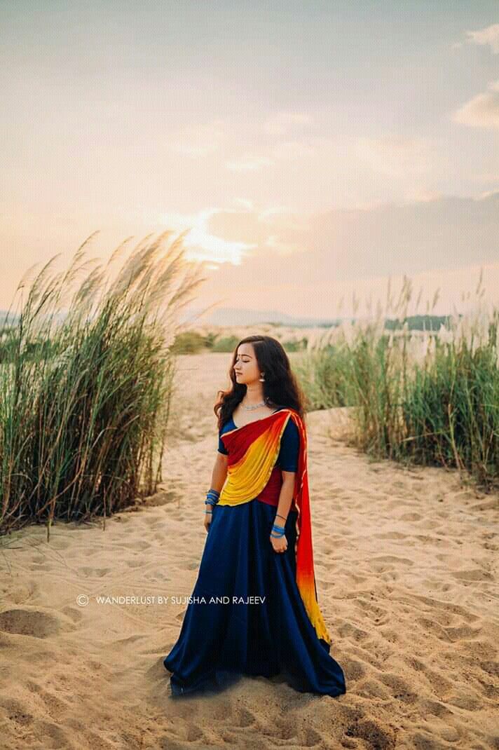 How To Dazzle In A Dhavani For Onam - pinklungi.com